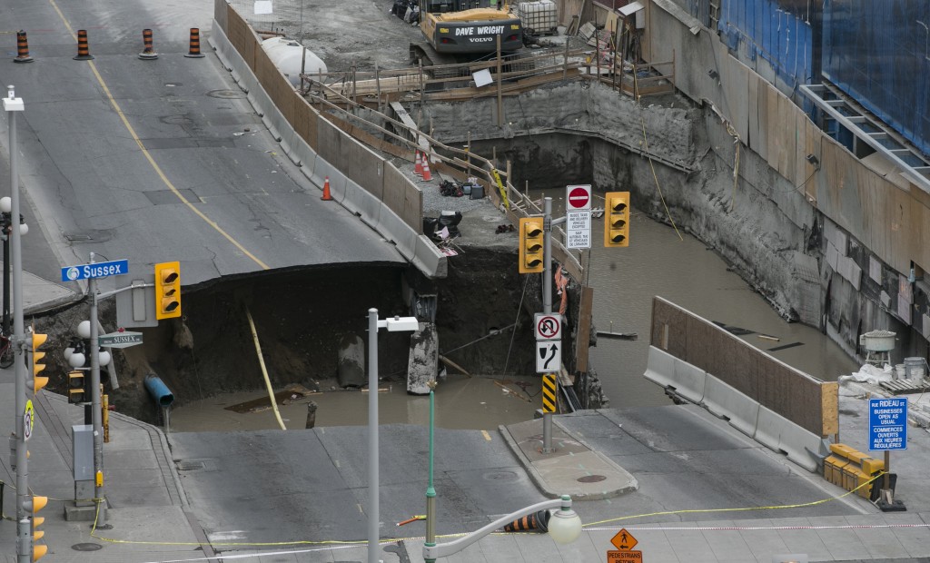 Huge sinkhole opens in heart of Canada capital – Eagle News